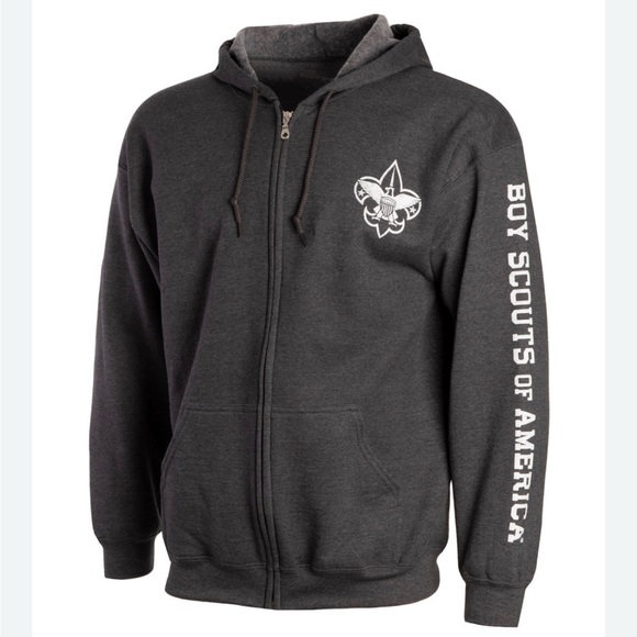 Scouting America | Sweaters | Mens Boy Scout Zip Up Hoodie Grey Medium ...